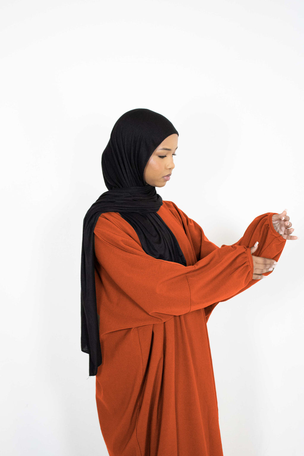 Fiery Orange Batwing Abaya – Jawda