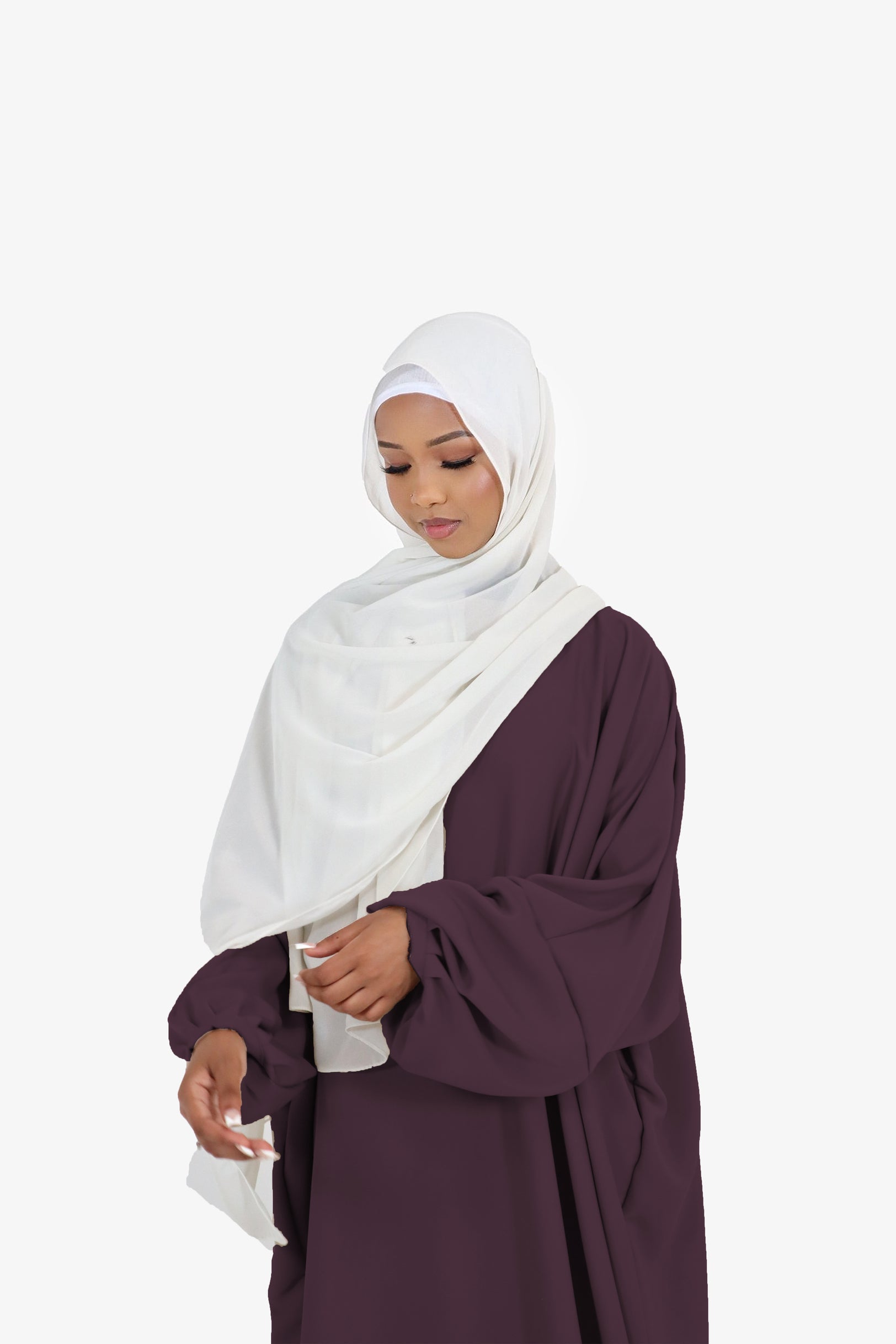 Blackcurrant Purple Batwing Abaya – Jawda